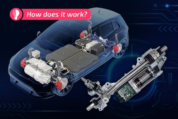 How does a car steering system work